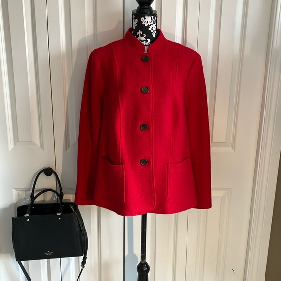 Talbots | Jackets & Coats | Fabulous Talbots Lined Red Wool Blend ...
